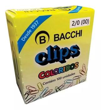 Clips Colorido Com 100 Unidades Diversas cores - Clips colorido Bacchi ...