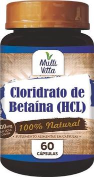 Cloridrato de Betaína HCL 700mg 60 Cápsulas - MultiVitta - Outros ...