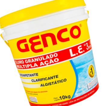 Cloro Granulado Múltipla Ação 3 em 1 Genco 10 kg - Cloro para Piscina ...