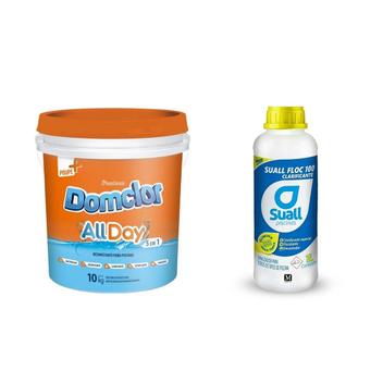 Cloro multiação allday 5 em 1 10kg com clarificante suall 1l - DOMCLOR ...