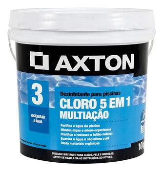 Cloro Para Piscina Granulado 5 Em 1 Multiacao 10kg Axton - Tratamento ...