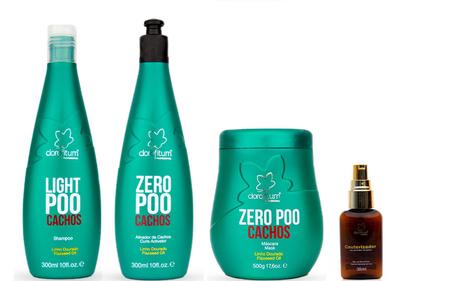Clorofitum Zero Poo Shampoo e Ativador de Cachos e Máscara e ...