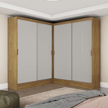 Closet Casal Duplo Belém 4 Portas 4 Gavetas Carioca Móveis - Closet ...