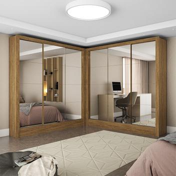 Closet Casal Duplo Fortaleza 6 Portas Premium 12 Prateleiras - Carioca ...