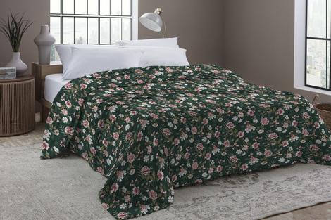 Cobertor Manta Casal Microfibra Estampada Floral 1,8x2m - Camesa ...