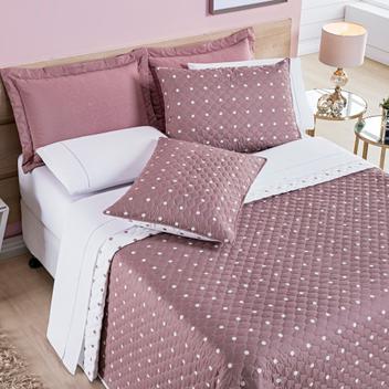 Cobre Leito Queen 3 Peças Petit Poá Dupla Face Micropercal Bolinhas ...