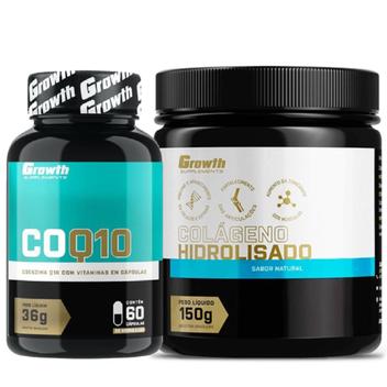 Coenzima Q10 60 Caps + Colageno em Pó 150g Growth - Coenzima Q10 ...