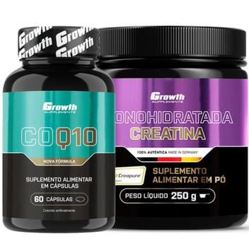 Coenzima Q10 60 Caps + Creatina Pura 250g Creapure Growth - Creatina - Magazine Luiza