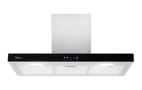 Coifa Midea RTA92 de Parede Painel ProTouch com Vidro - Inox/Preto ...