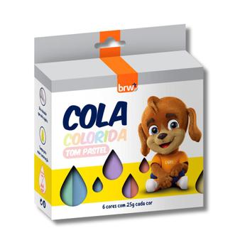 Cola Colorida Líquida Caixa com 6 Cores 25g BRW - Colas - Magazine Luiza