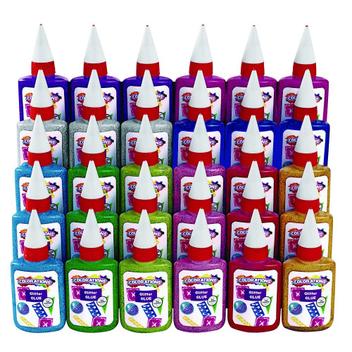 Cola Glitter Goo Colorations - Pacote com 30 Tubos de 50ml - Não Tóxico ...