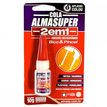 Cola Instantanea Almasuper 2 Em 1 - Bico / Pincel 10G. - ALMATA - Cola ...
