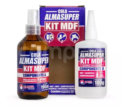 Cola Instantânea Almasuper Kit Para MDF - 01 Unid - Almata - Cola ...