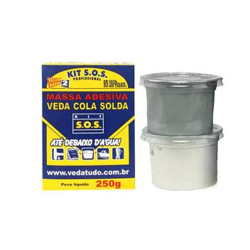 Cola Massa Cinza 250G Vedatudo Sos Epóxi - Massa Epóxi - Magazine Luiza