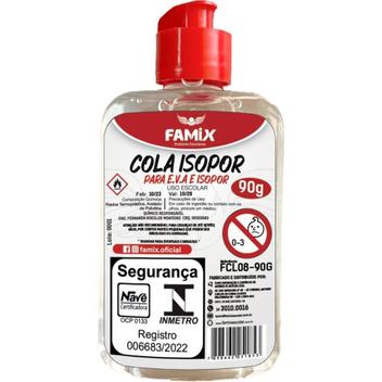 Cola Para Isopor E E.V.A 90G 12 Unidades - Famix - Cola de Isopor ...
