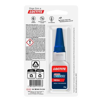 Cola Super Bonder Multiuso Ultra Mega Loctite Henkel 20g - Cola ...