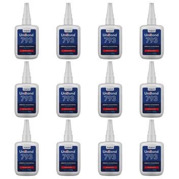 Cola Uni Bond Adesivo Instantâneo 793 Extraforte 100g Argacon Kit 12 ...