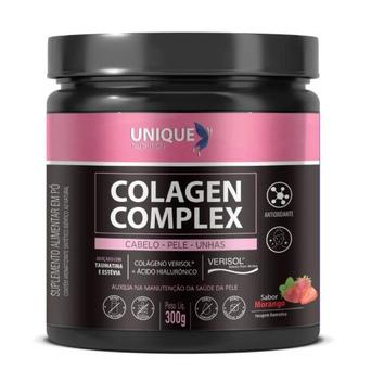 COLAGEN COMPLEX UNIQUE 300G Sabor Morango - Unique Nutrition - Kit de ...