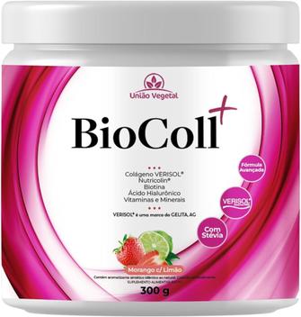 Colágeno Biocoll Pó 300g Morango c/ Limão - união vegetal - Colágeno ...