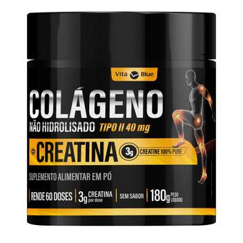Colágeno Não Hidrolisado Tipo II Creatina com 180g - Vita Blue - Colágeno - Magazine Luiza
