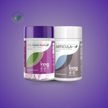Colágeno plus 500mg 60 caps articula 400mg 30 caps - Inova Vit ...