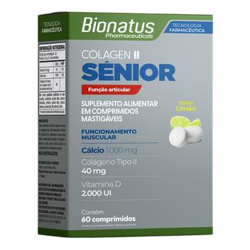 Colágeno Sênior Tipo II 60 Cps Bionatus Colagen II 40mg - Colágeno ...