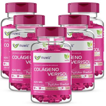 Colágeno Verisol 120 Cápsulas Muwiz 420 Mg - 5 Unidades - Colágeno ...