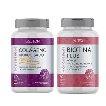 Colageno Verisol Rejuvenescedor 60 Caps + Biotina Plus 60 Caps Lauton ...