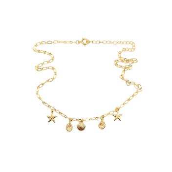 Colar Choker Moda Praia - Banhado em Ouro 18k - Tri Gata Semijoias ...