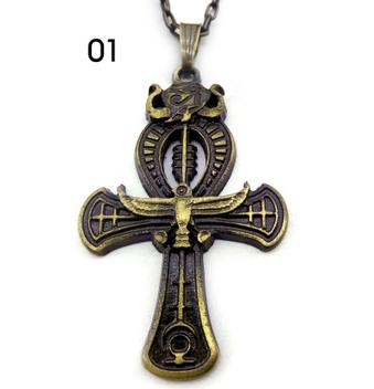 Colar Cruz Ansata Egípcia Ankh Águia - MP Símbolos - Colar - Magazine Luiza