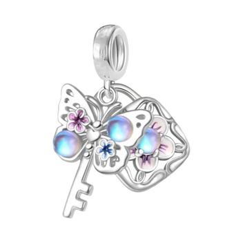 Colar De Contas Com Pingente De Trevo E Borboleta Rosa, Prata 925, DIY, Joias Femininas, Design ...