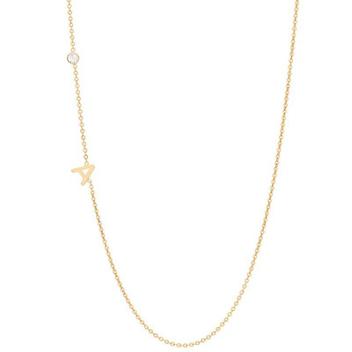 Colar de ouro 18k feminino com inicial do nome zircônia e letra ...