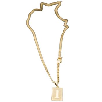 Colar Grumet Duplo 3mm Pingente Com a letra I - A.R Variedades MT ...