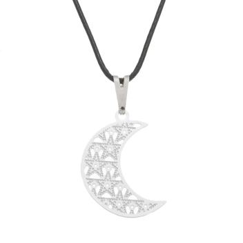 Colar Lua Crescente com Estrelas 17mm - Sunshine Cristais - Colar - Magazine Luiza