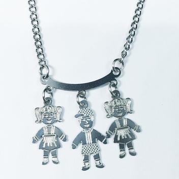 Colar Pingente Filhos Filhas Aço Inox Menino Menina Corrente - Matilda ...