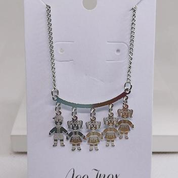 Colar Pingente Filhos Filhas Aço Inox Menino Menina Corrente - Matilda ...