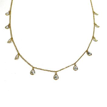 Colar Shine, joia de ouro 10k com pedrarias - Colar - Magazine Luiza