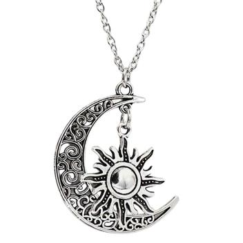 Colar Sol e Lua Acessório Místico Elegante Hippie Praia Luxo - anjo da ...