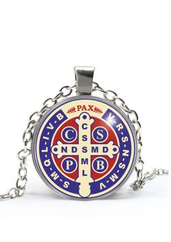 Colar Vade retro Satana Medalha de São Bento VRSNSMV SMQLIVB Unissex ...