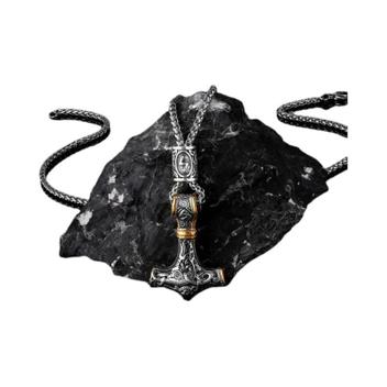 Colar Viking Martelo de Thor Mjolnir - Aço Inoxidável com Amuleto de ...