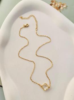 Colares choker folheado trevo flor cristal inspiração Virginia ...