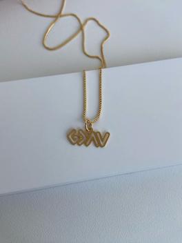 Colares semi joia GDVA Deus é maior que altos e baixos Prata 925 e Ouro ...