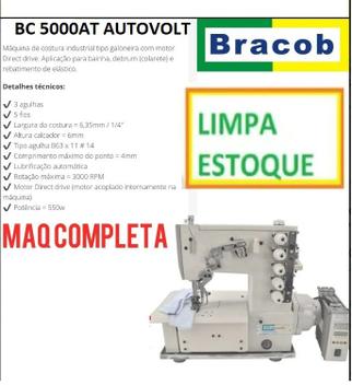 Colarete Industrial Direct Drive-Bracob BC 5000AT+1 viés - Máquina de ...