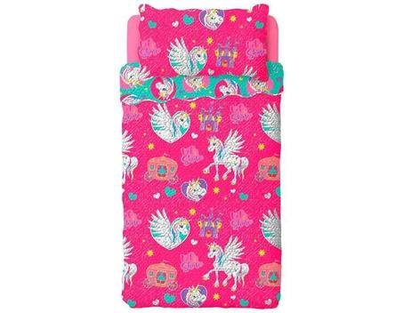 Colcha Solteiro Infantil Bouti Kids Unicórnios 2Peças Lepper - Colcha ...