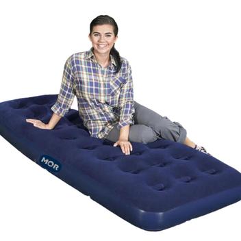 Colchão Inflável de Ar Solteiro com Fole e Inflador Acoplado Multiuso ...