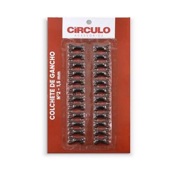 Colchete de Gancho n.02 1,5mm Circulo - Cartela 24 unidades - Colchete ...