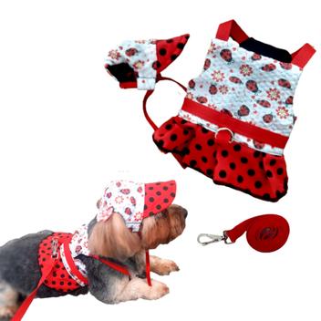 Coleira Peitoral Pet com Guia e Acessorio de Boné para Cachorro - Duda ...
