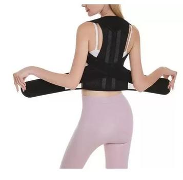 Colete Cinta Postural Feminina Corretor Postura Coluna Costas Ajustável ...