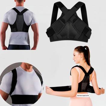 Colete Corretor Postural Ergonômico Ajustável Para Coluna - Ortopédico ...