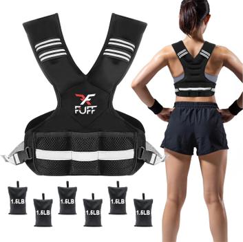 Colete pesado FUFF ajustável de 5-9 kg para treinamento de força para ...